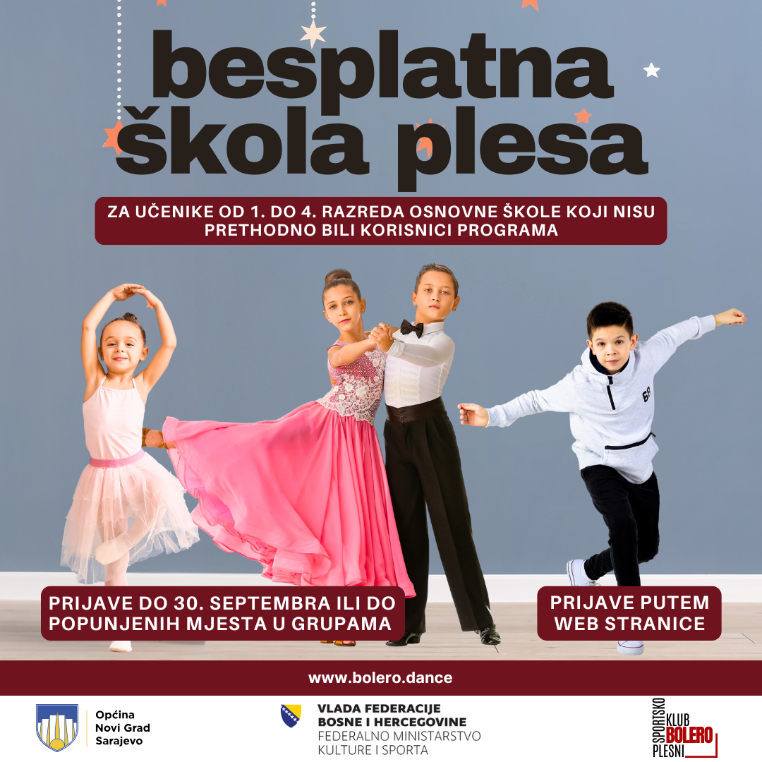 Besplatna škola plesa – prilika za mališane od 1. do 4. razreda osnovne ...